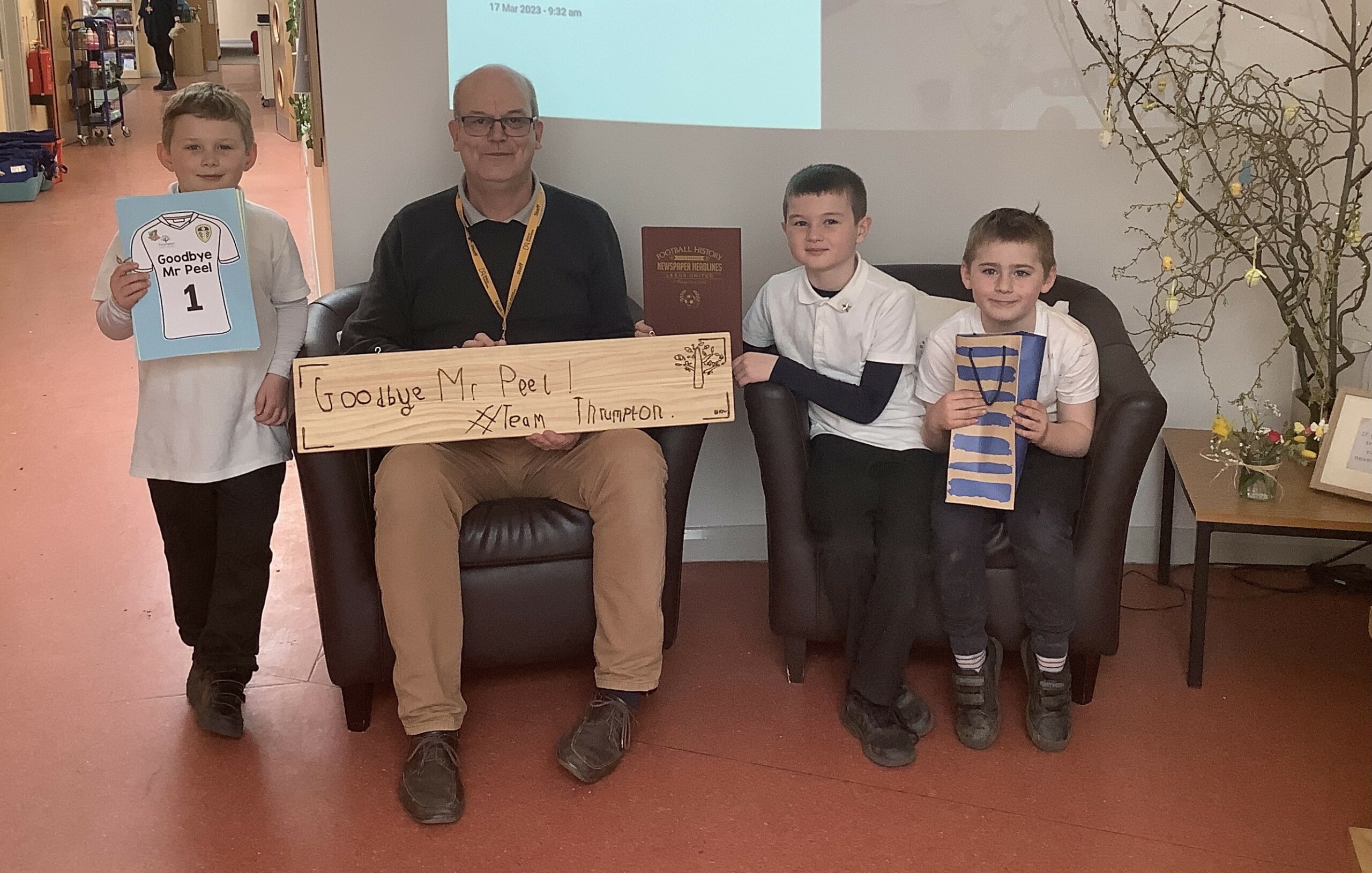 Wishing Mr Peel a fond farewell. - Thrumpton Primary