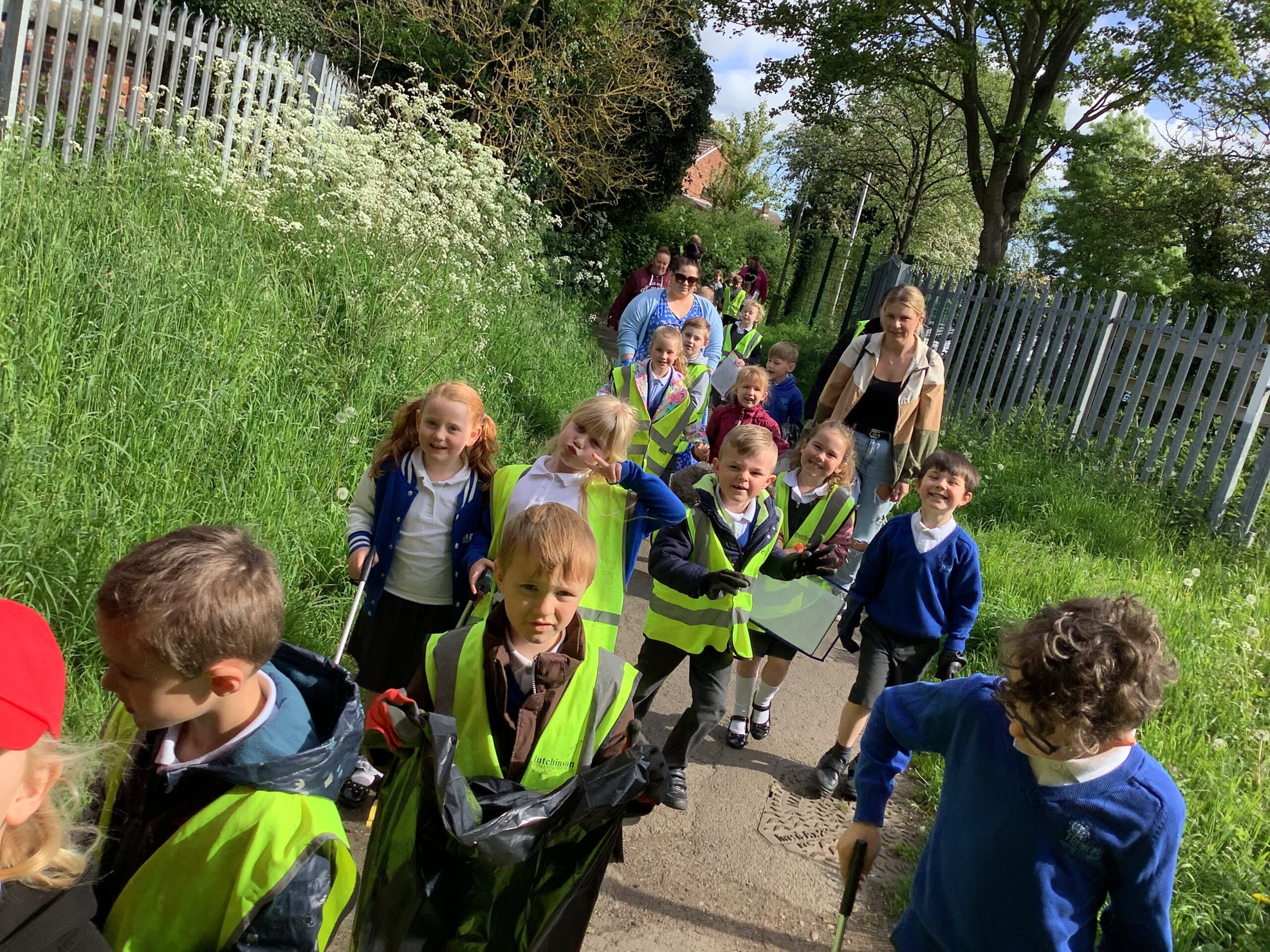 Year 1 leads by example with community clean up